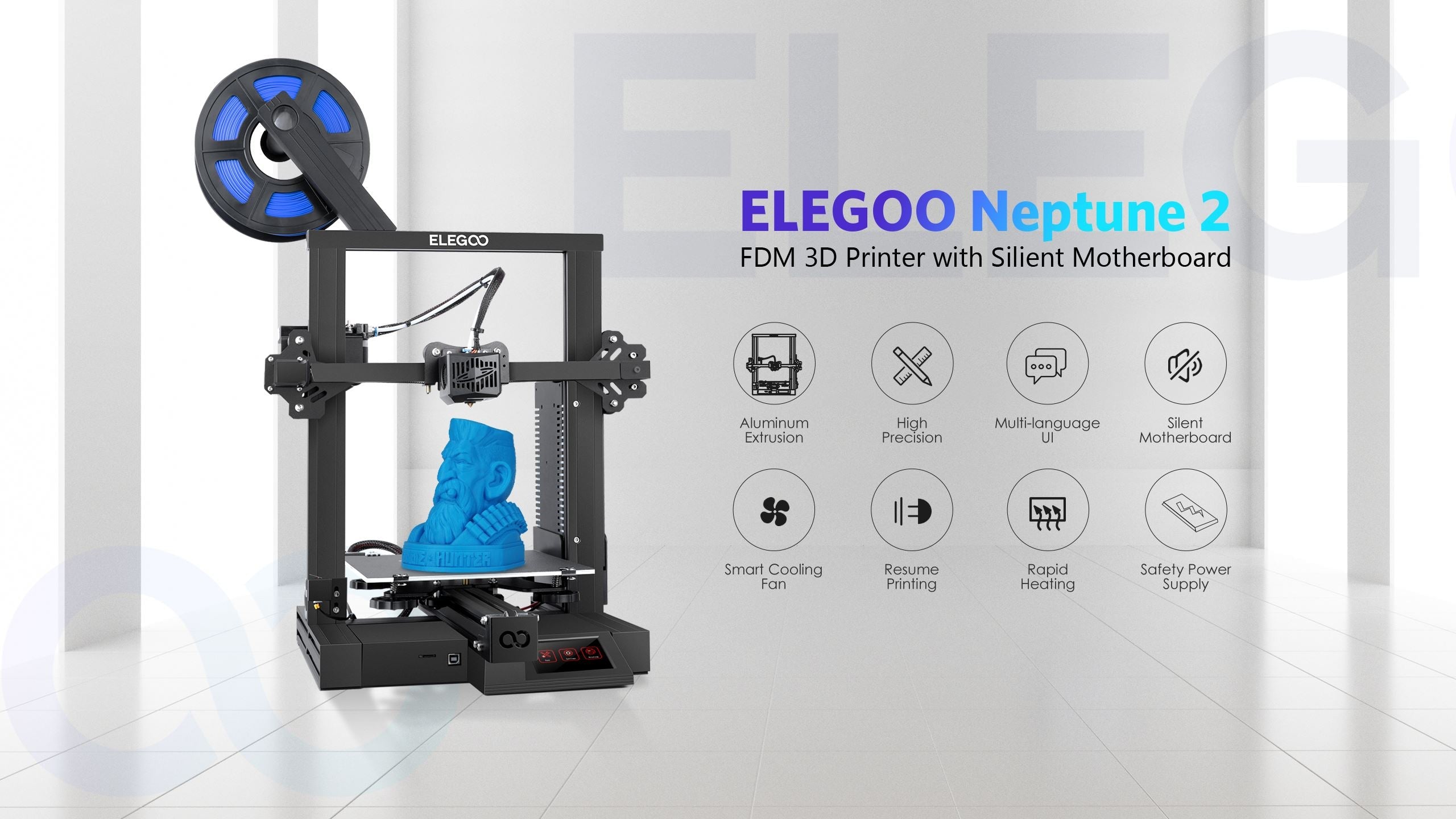 Neptune Series FDM 3D Printer: Auto Leveling Function – ELEGOO FR